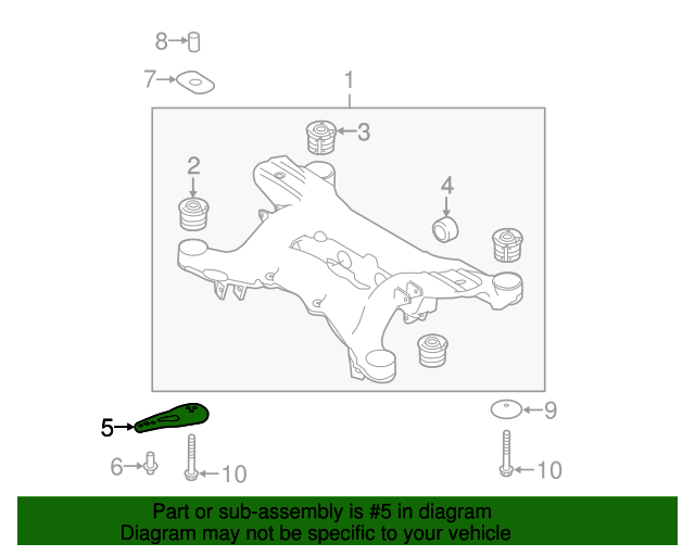 LR038057 - Suspension Subframe Reinforcement Bracket 2013-2023 Land ...
