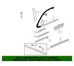 84988664 - Front Driver Side Door Window Upper Reveal Molding 2021-2023 ...