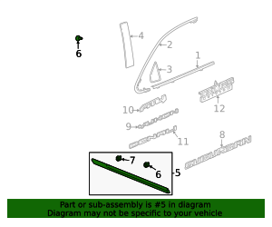 84267936 - Chrome Front Driver Side Door Molding 2021-2024 GM | GMPartsNow