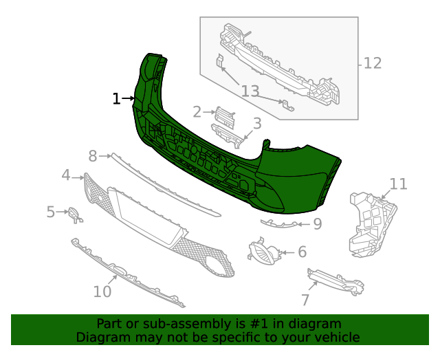 2022-2023 Genesis GV70 Bumper Cover 86610-AR080-AS | Hyundai Wholesale ...