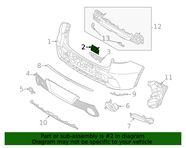Genuine Bumper Cover Center Bracket for 2022-2024 Genesis GV70 | Part ...