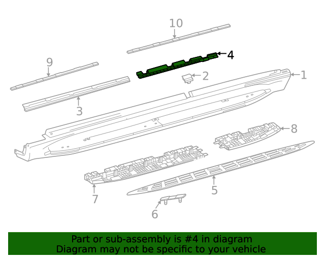 167-698-86-01 - Running Board Reinforcement - 2020 Mercedes-Benz ...