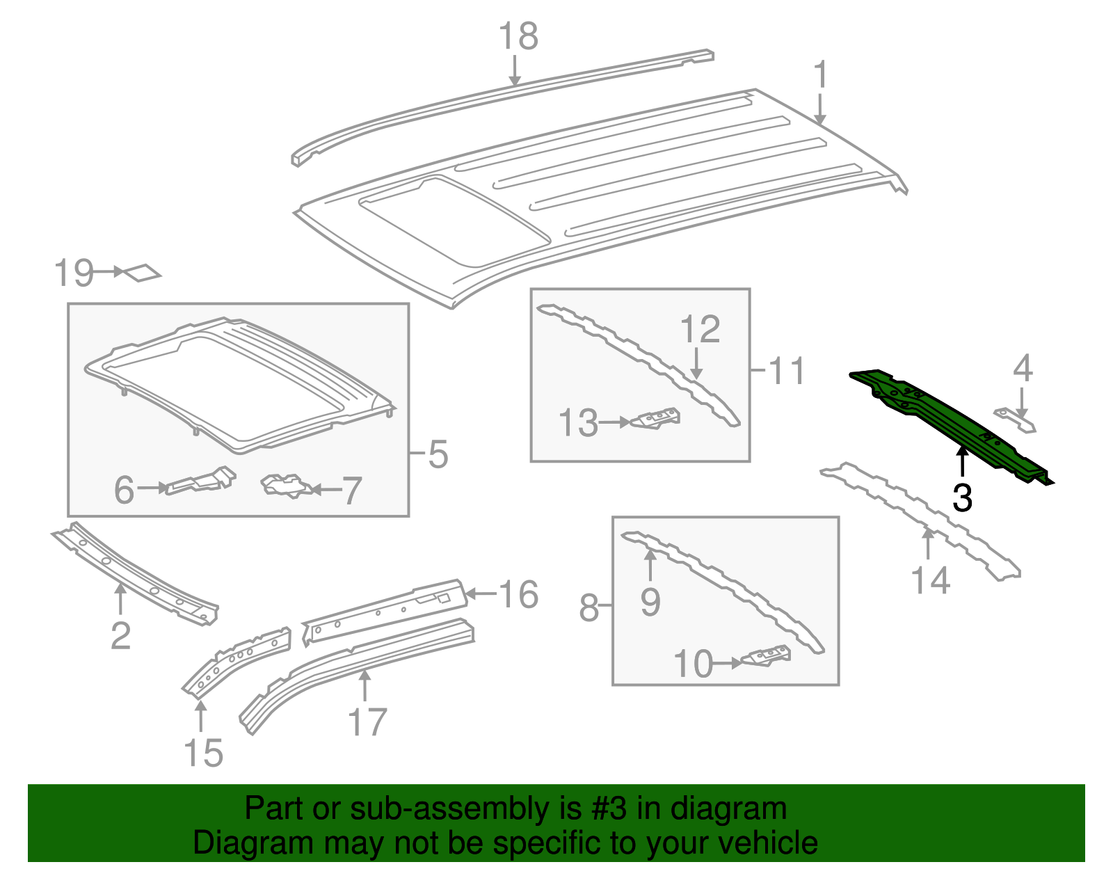 63105-0C904 - Rear Header - 2008-2020 Toyota Sequoia | Lithia Toyota Parts
