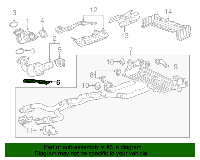 2016-2024 GM Catalytic Converter Brace Bracket 84390419 GM ...