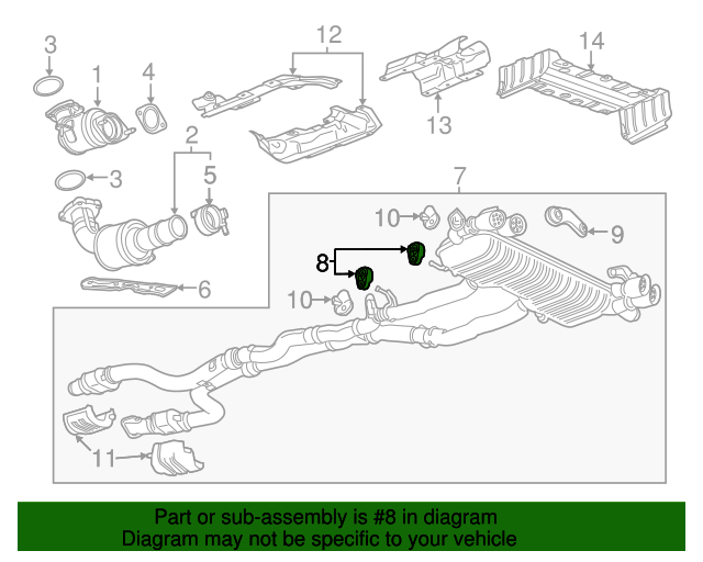 2008-2025 GM Exhaust System Hanger Insulator 25918352 GM ...