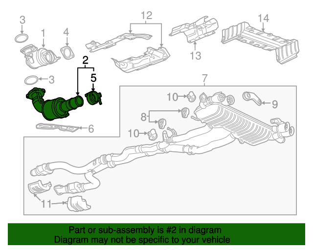 2016-2020 GM Catalytic Converter 22956559 | TascaParts.com