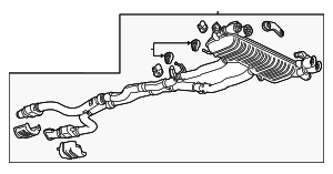 2016-2024 Chevrolet Camaro Exhaust Muffler Assembly with Aftertreatment ...