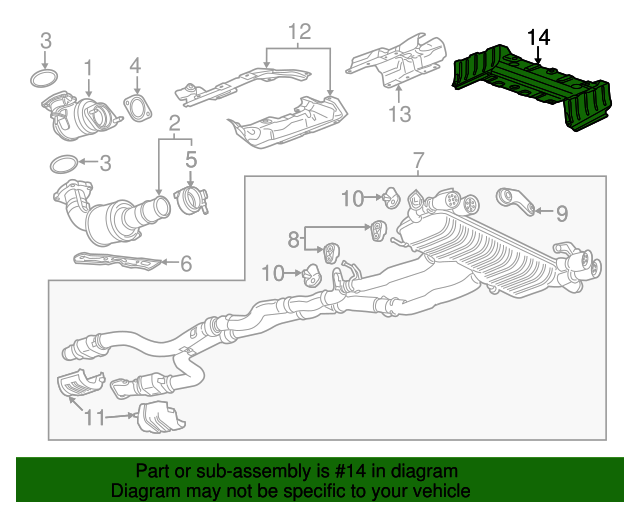 2016-2024 Chevrolet Camaro Rear Underbody Exhaust Heat Shield 84660767 ...