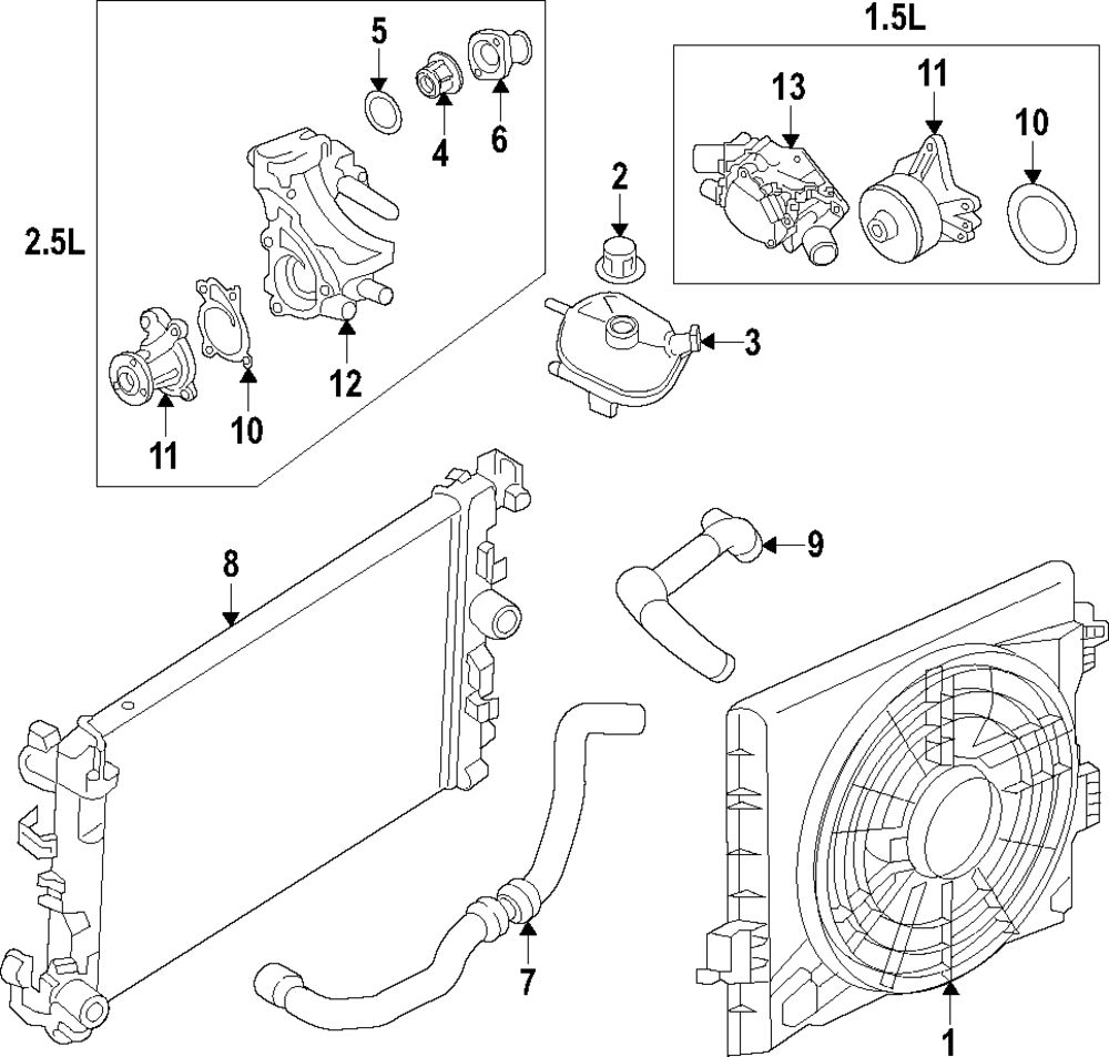 2021-2025 Nissan Rogue Upper Hose 21501-6RF0B | Nissan Parts Central