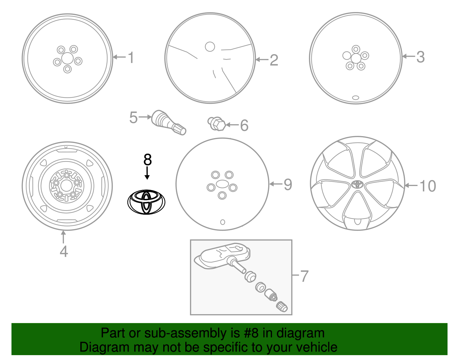 4260352110 - High-Quality Wheel Cap for 2007-2015 Toyota | AutoNation Parts