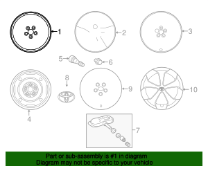 2010-2011 Toyota Prius Wheel Alloy 15 Inch 42611-47141 | Toyota Parts ...