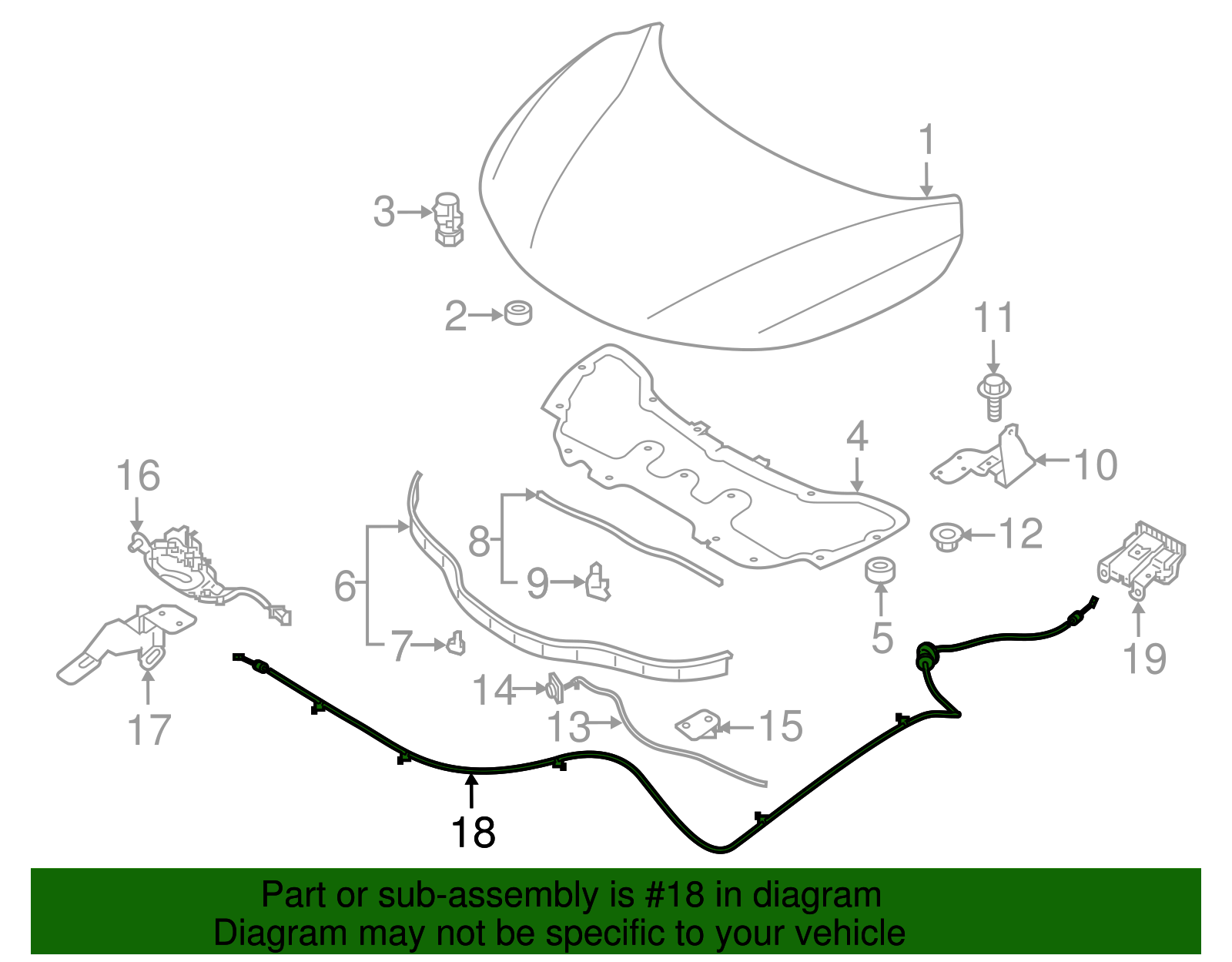 65620-DF30A - High-Quality Hood Release Cable for 2017-2023 Nissan ...