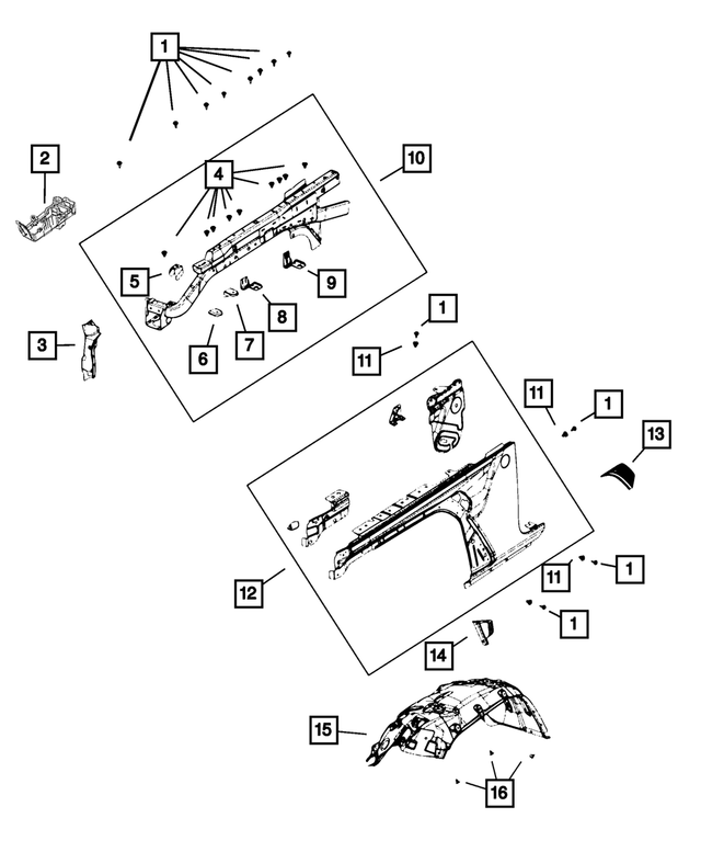 68302688AL - Upper Load Path Beam, Right 2018-2024 Jeep | Mopar ...