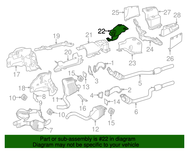 2009-2020 Mercedes-Benz Heat Shield 231-682-16-71 | MB OEM Parts