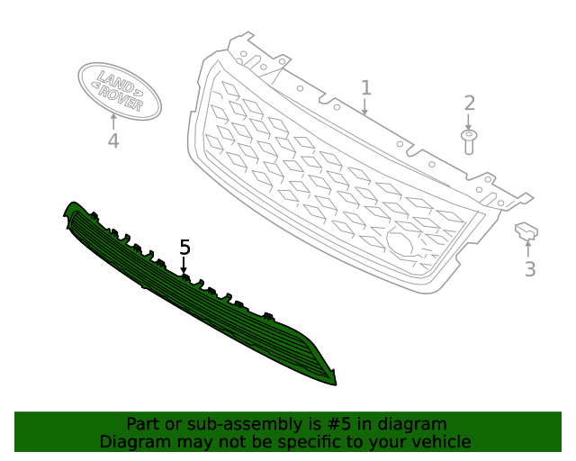 Genuine Lower Grille for 2021 Land Rover Range Rover Velar | Land Rover ...