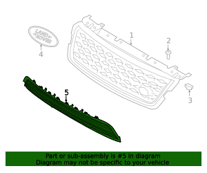 2021-2023 Land Rover Range Rover Velar Lower Grille LR157793 | OEM ...