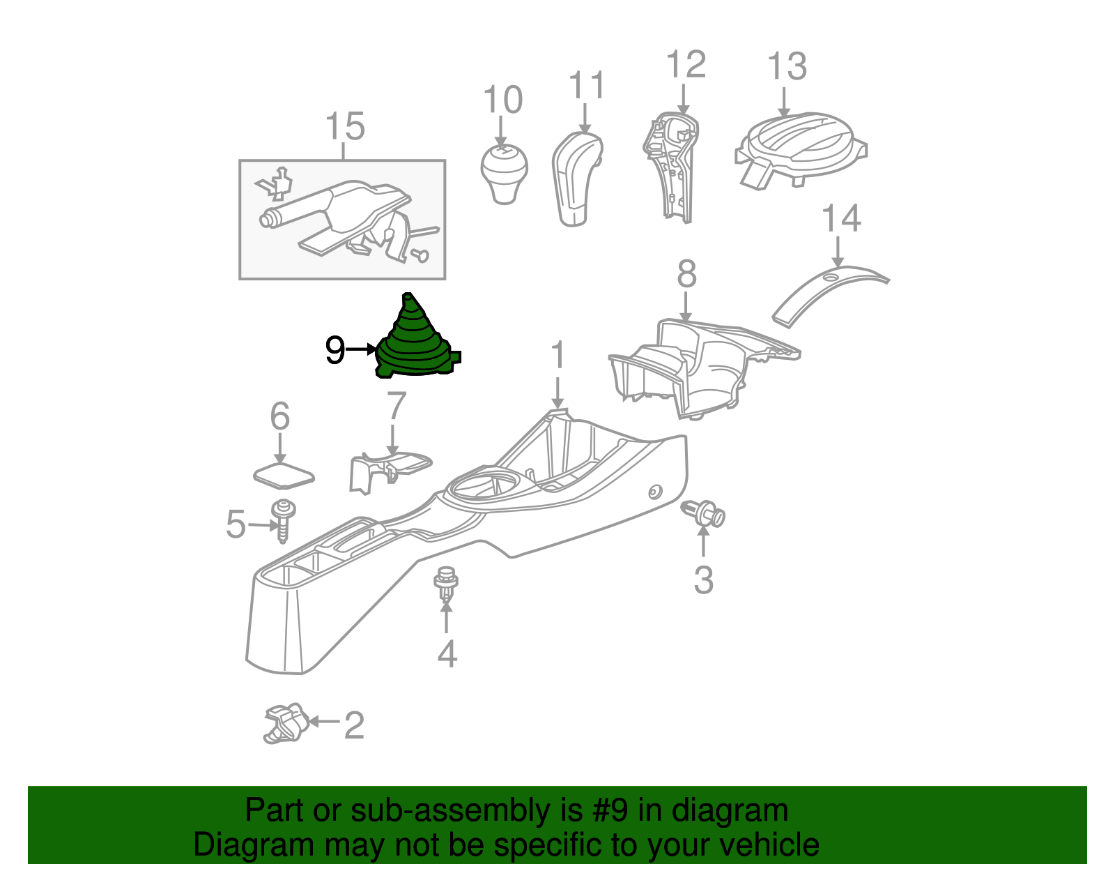 83414-TF0-J52ZB - Boot Change Lever *NH167L* (Graphite Black) - 2009 ...