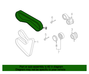 11287631814 - 2002-2006 BMW AC Belt (11-28-7-631-814) | BMW of South ...
