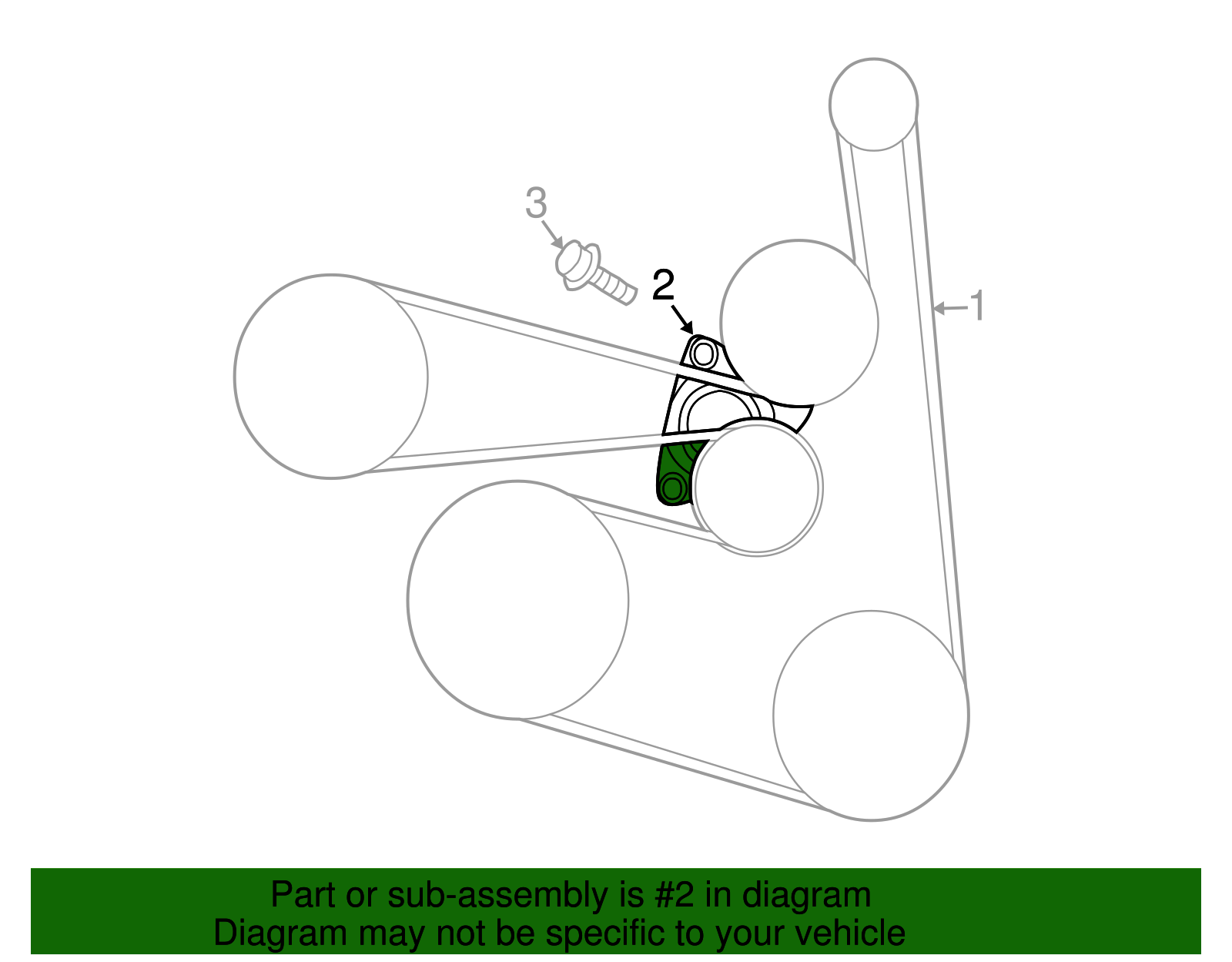 2013-2020 Nissan Serpentine Tensioner 11955-3TA9D | OEM Parts Online