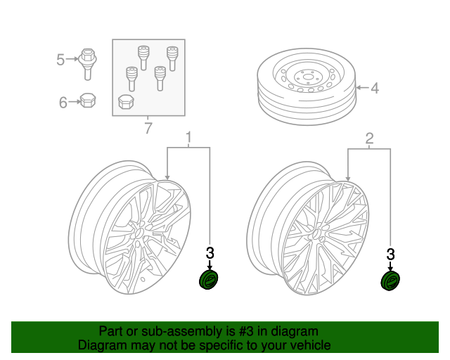2018-2021 Volvo Center Cap 32243631 | TascaParts.com