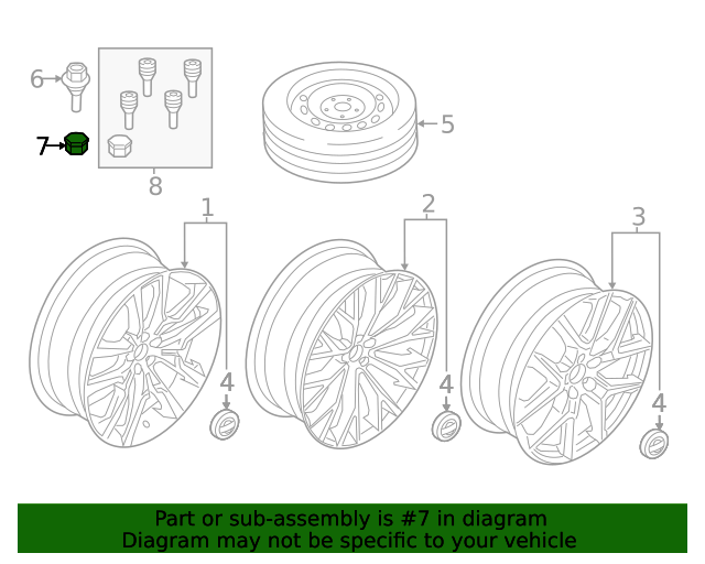 Genuine Wheel Bolt Cap for 2016-2023 Volvo | Part# 31423906 | Over 30% ...