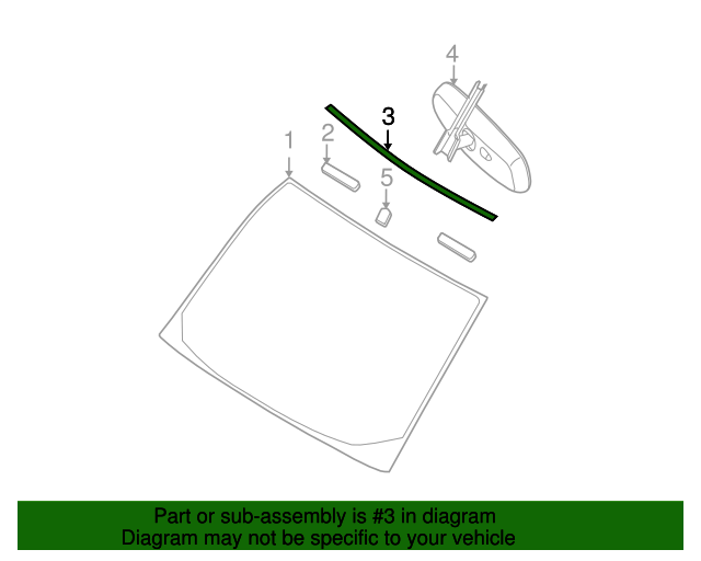 72750-ZE80A - Upper Molding 2007-2012 Nissan Sentra | Nissan Parts ...