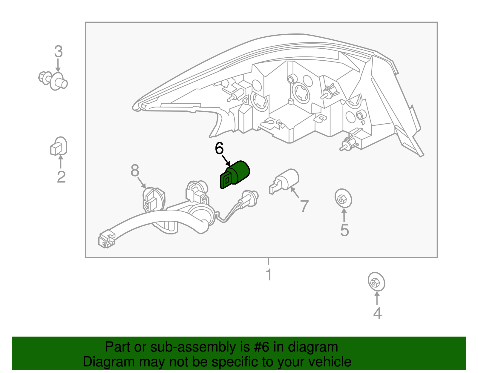 2014-2025 Nissan Signal Lamp Bulb 26261-9B91A | Parts for Nissans
