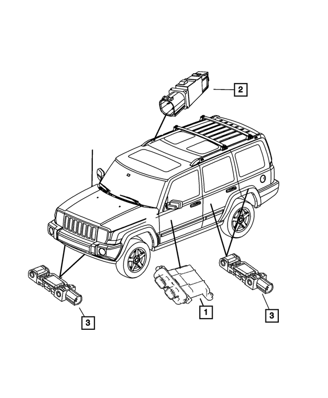 2008-2010 Jeep Commander Occupant Restraint Module 56054060AC | My ...