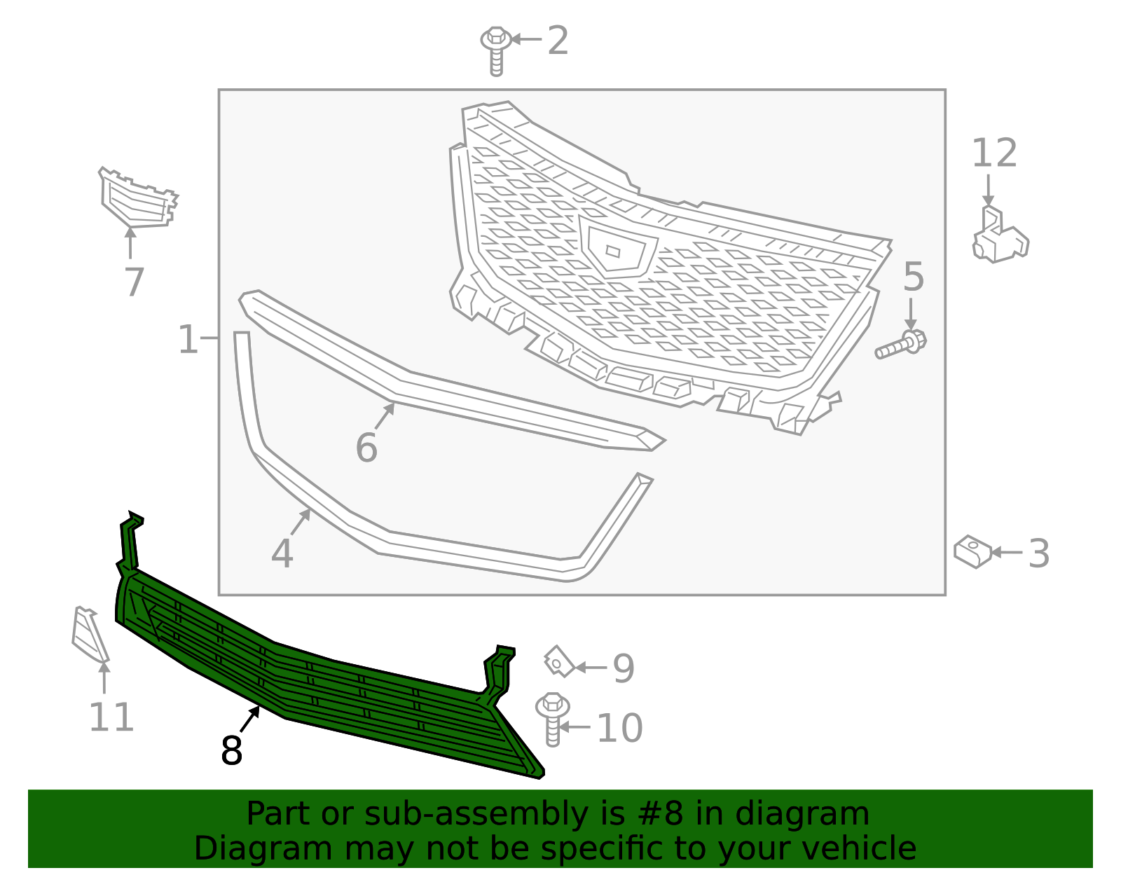 84666649 - Front Lower Grille 2020-2025 Cadillac XT6 | Gateway Buick ...