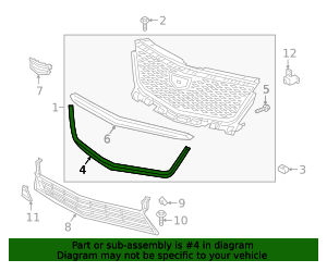2020-2024 Cadillac XT6 Front Grille Opening Bezel 84666715 GM ...