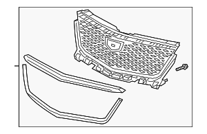 2020-2024 Cadillac XT6 Silver Front Grille 84758556 GM | GMPartsDirect.com
