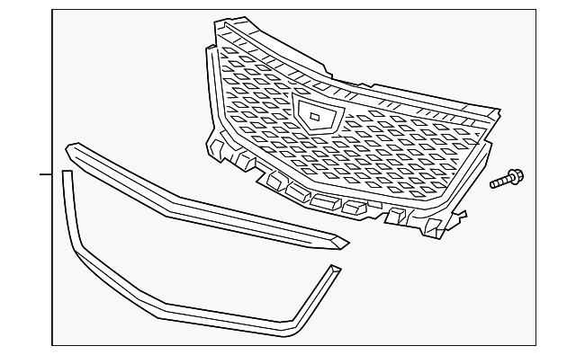2020-2024 Cadillac XT6 Silver Front Grille 84758556 GM | GMPartsDirect.com