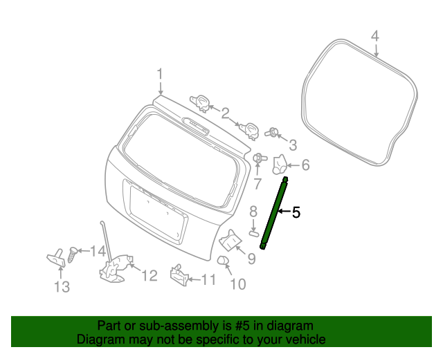 81780-2F210 - Support Cylinder 2005-2009 Kia Spectra5 | Kia.Parts Store