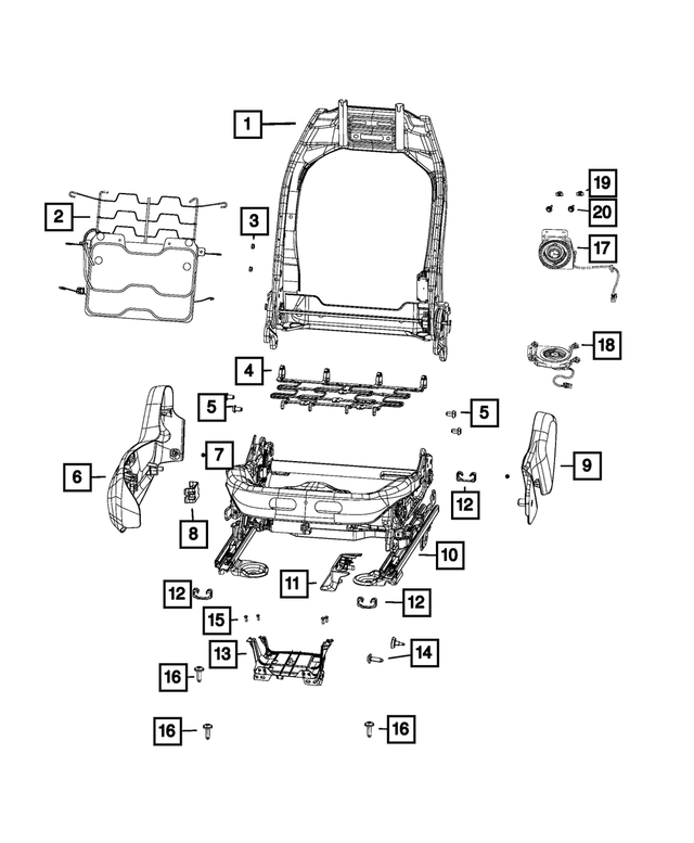 2022-2024 Jeep Compass Power 4 Way Lumbar 68518671AC | Mopar eStore