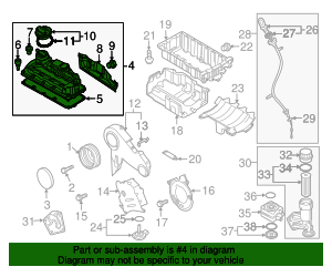 2009-2015 Volkswagen Valve Cover 03L-103-469 | QuirkParts