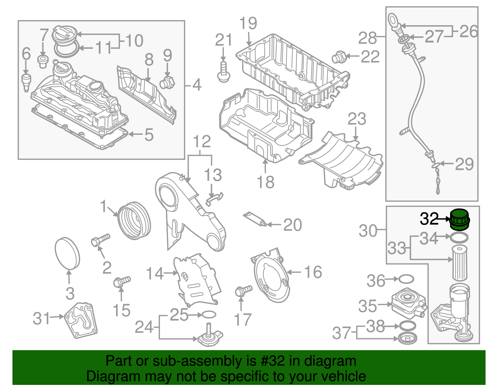 2009-2014 Volkswagen Top Cover 045-115-433-C | OEM Parts Online