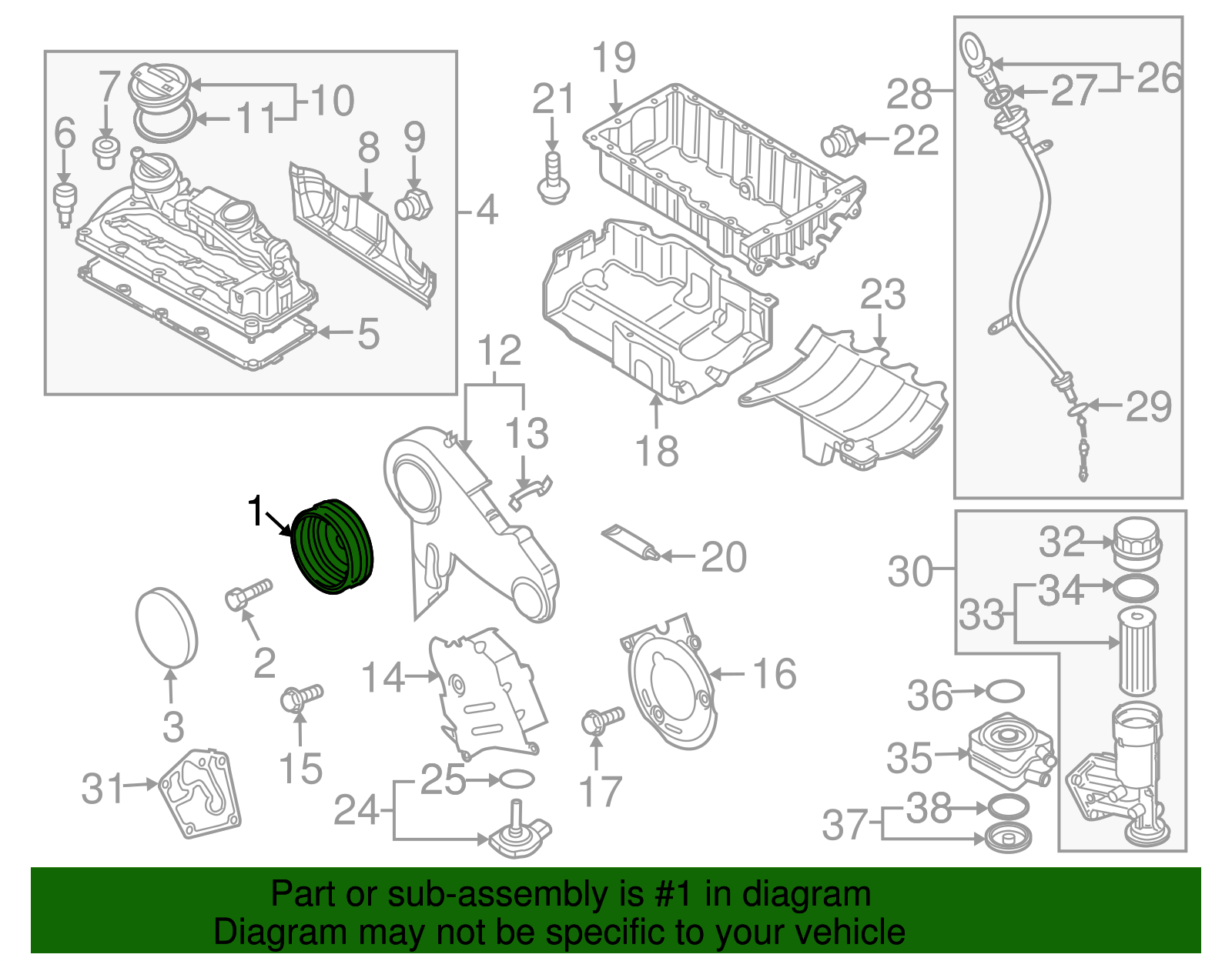 2003-2015 Volkswagen Vibration Damper 04L-105-243 | OEM VW Parts Haus