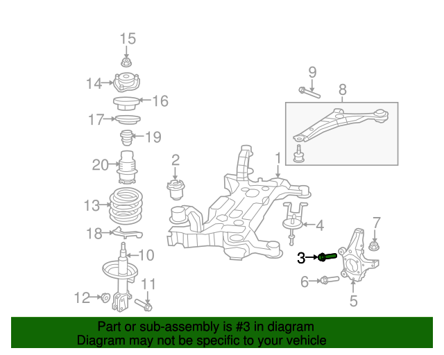 2007-2020 Mopar Drive Shaft Mount Bolt 6104416AA | TascaParts.com