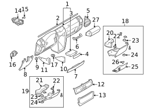 463-680-14-08-9045 - Instrument Panel Knee Bolster 2002-2012 Mercedes ...