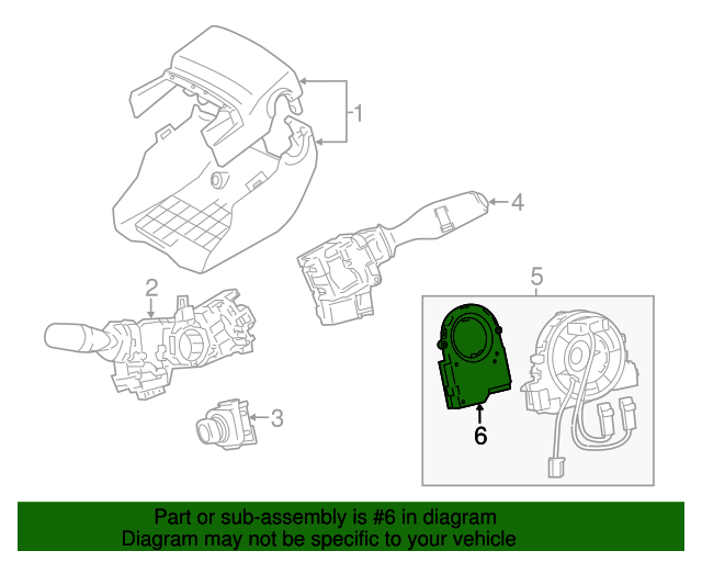 2013-2023 Lexus Steering Wheel Position Sensor 8924B-53010 ...