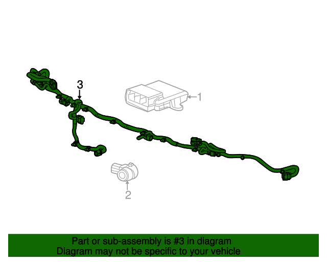 2018-2021 Chevrolet Traverse Rear Object Alarm Sensor Wiring Harness ...