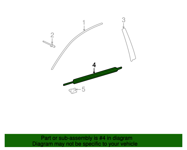 75720-53021 - Door Belt Molding 2006-2014 Lexus | AutoNationParts.com