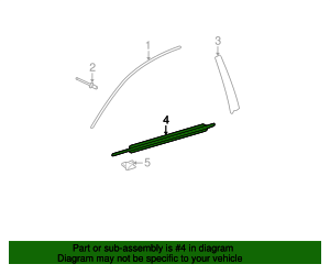 2006-2014 Lexus Belt Molding 75710-53021 | OEM Parts Online