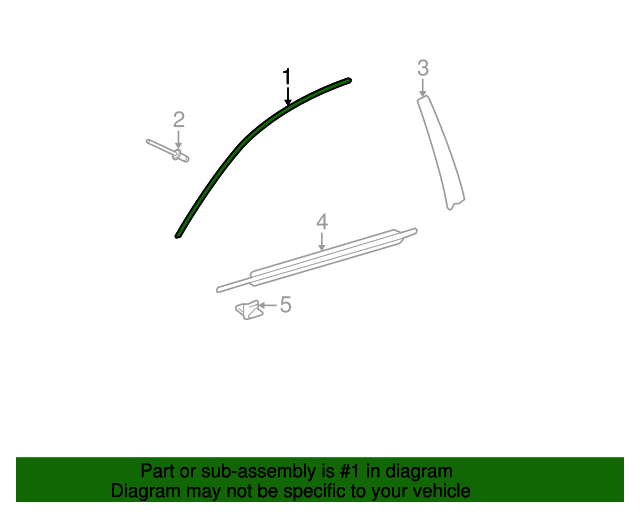 2006-2014 Lexus Window Molding 75753-53010 | OEM Parts Online