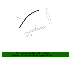 2006-2014 Lexus Window Molding 75753-53010 | OEM Parts Online