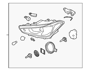 2019-2021 Genesis G70 Headlamp Assembly 92102-G9040 | OEM Parts Online