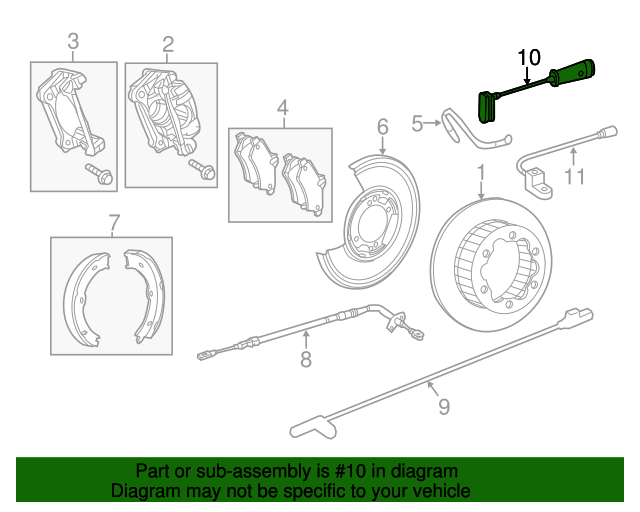 9079057103 - Wear Indicator 2010-2021 Mercedes-Benz | Mercedes-Benz USA ...