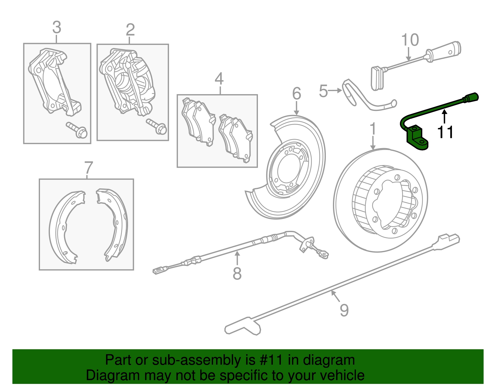 9064408634 - Wear Indicator Harness 2014-2018 Mercedes-Benz Sprinter ...