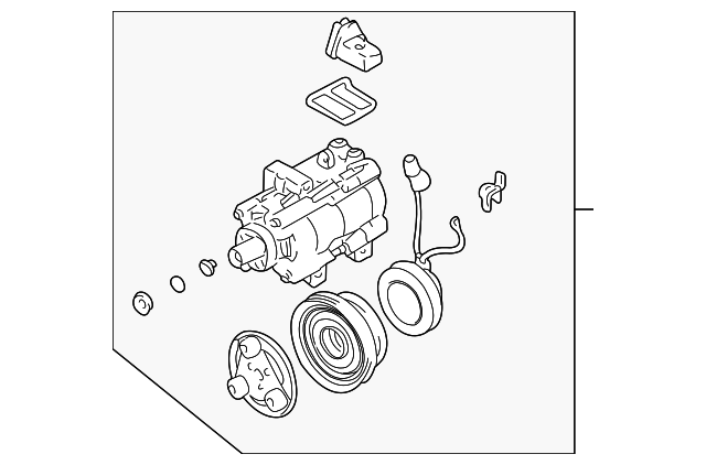 2000-2002 Hyundai Accent Compressor 97701-25000 | Hyundai Wholesale Direct