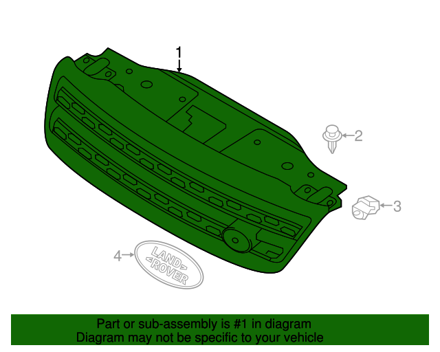Genuine OEM Grille Part# LR123932 Fits 2017-2020 Land Rover Discovery ...